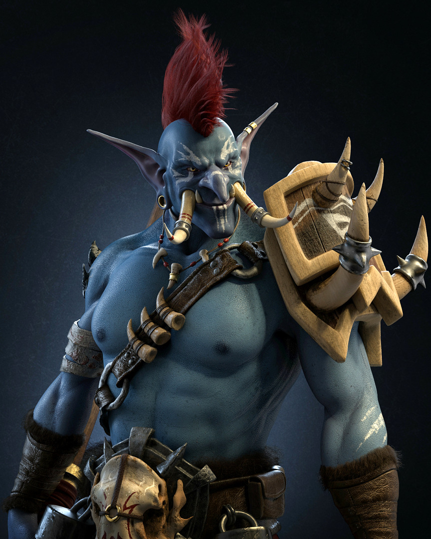 Troll Fan Art en 3D - WowChakra